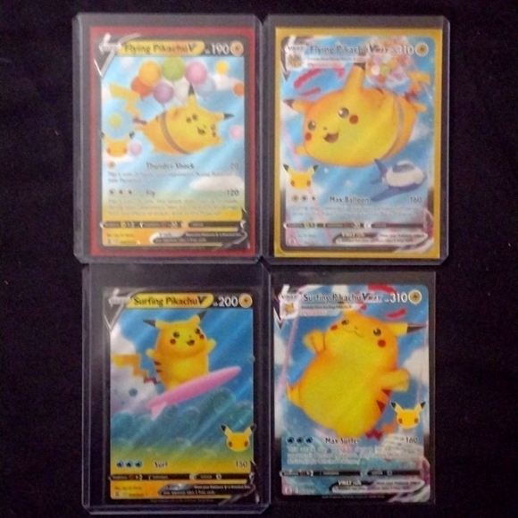 Pokemon | Toys | Pokemonpikachu Evolution Card Sets Of 4holographic ...